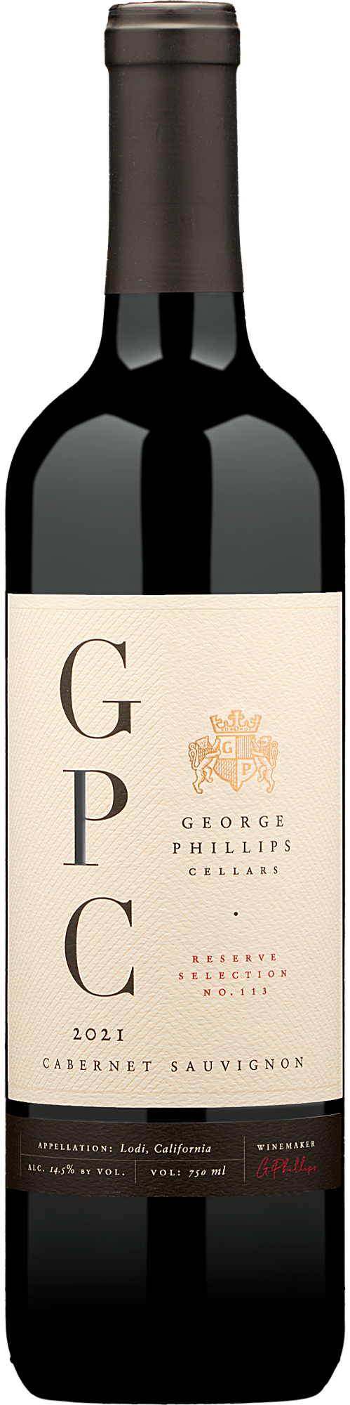 2021 George Phillips Cellars Reserve Selection No. 113 Lodi Cabernet S ...